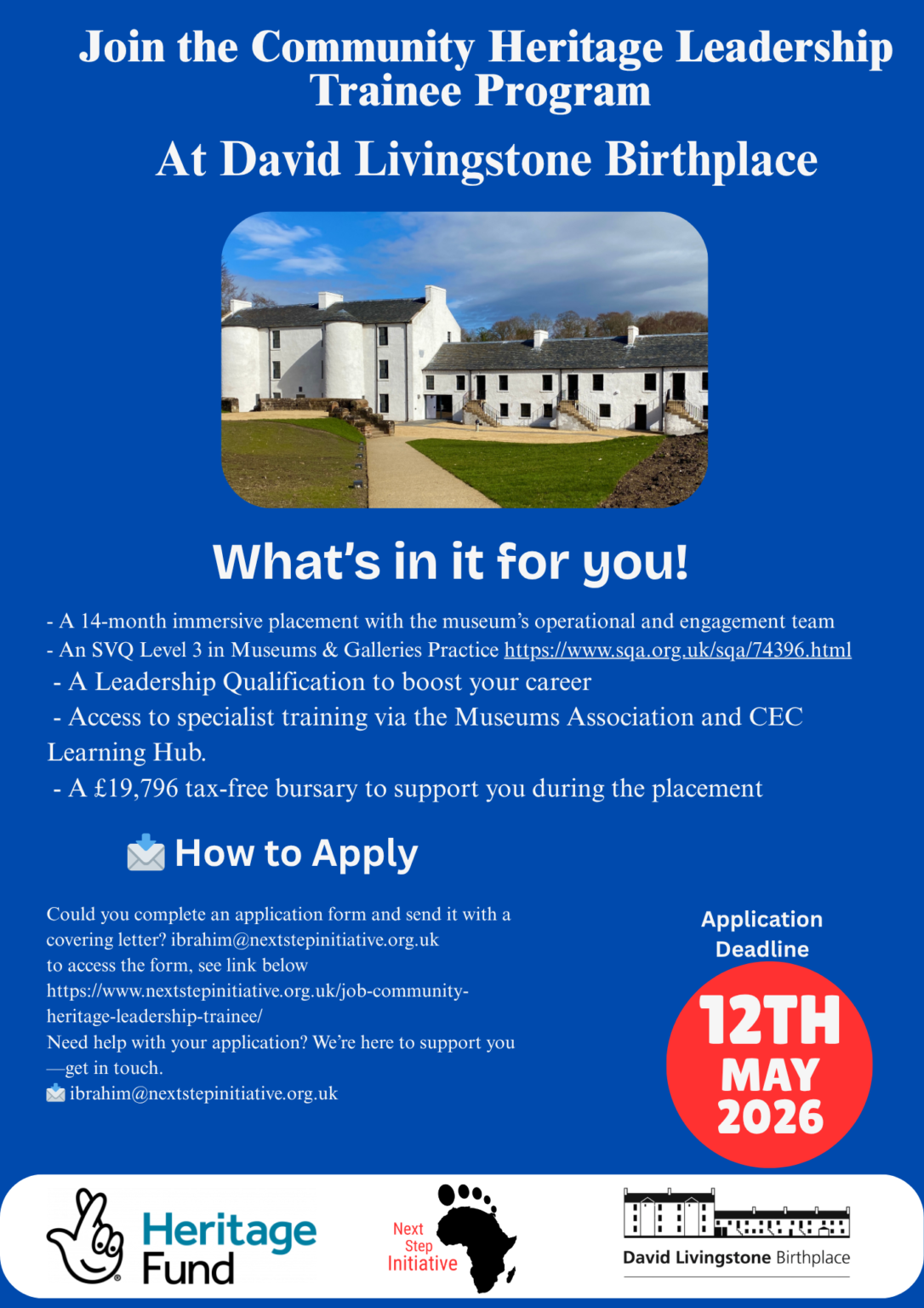 Community Heritage Leadership Trainee – David Livingstone Birthplace ...